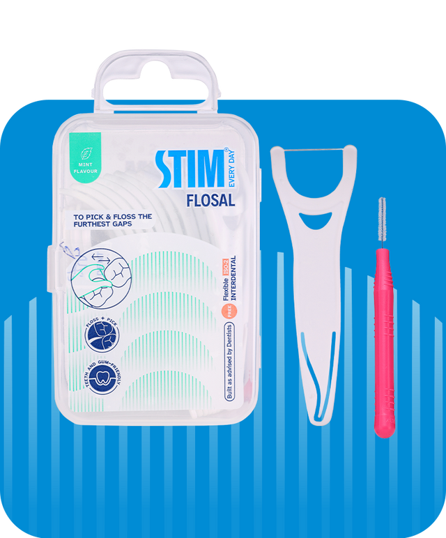 Buy STIM Flosal Pick And Floss Right Angle Online – Stim Oral Care